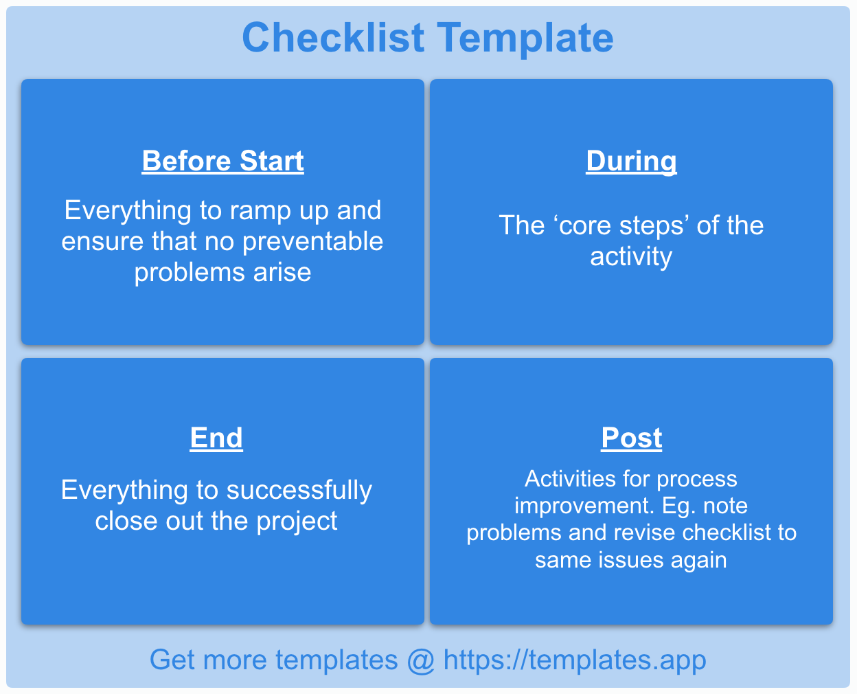 Checklist Template Templates App